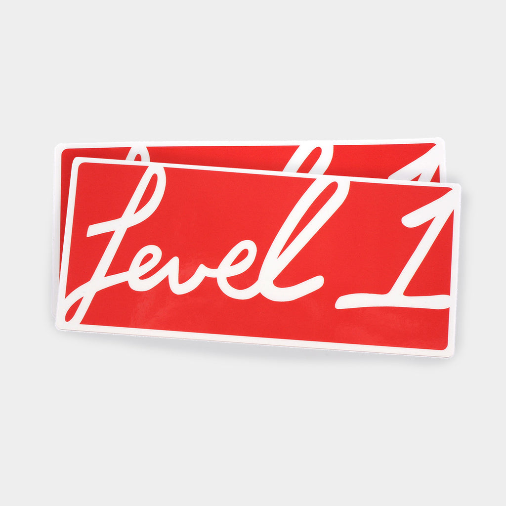Red Box Logo Stickers (2) – Level 1